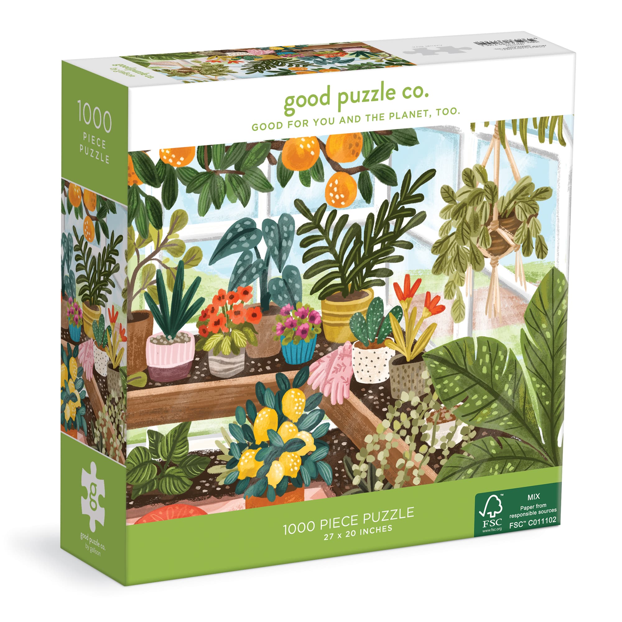Good Puzzle Co. Greenhouse 1000 Piece Puzzle – Galison