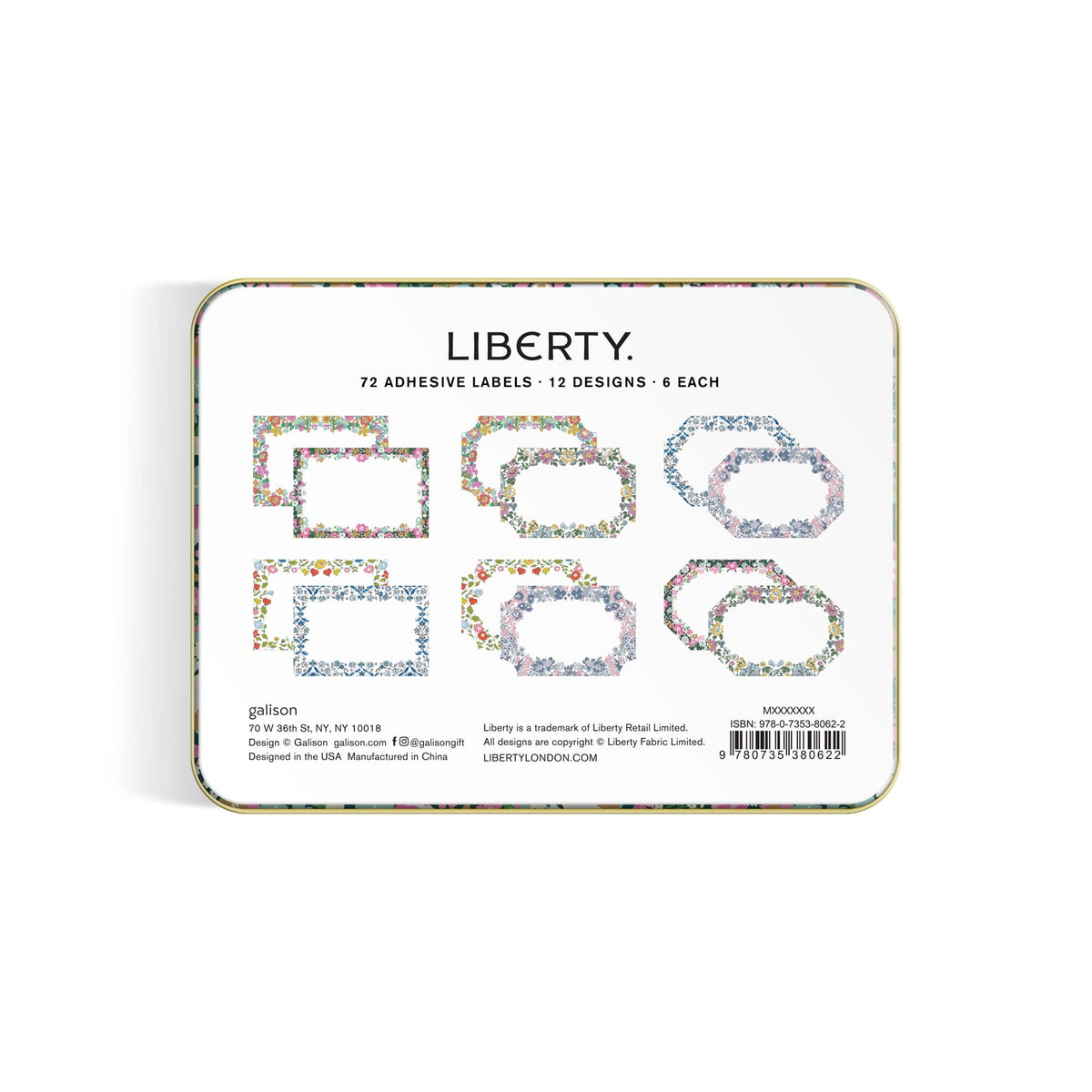 Liberty Tin of Labels – Galison