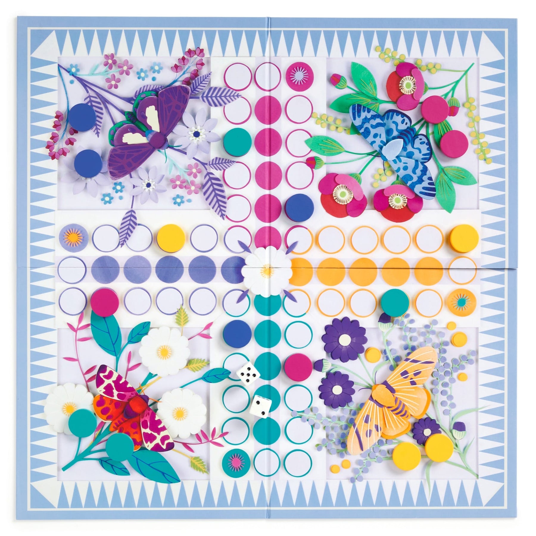 Ludo In Bloom Classic Board Game Set | Galison