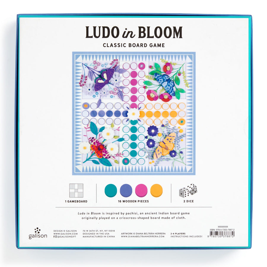 Ludo In Bloom Classic Board Game Set | Galison