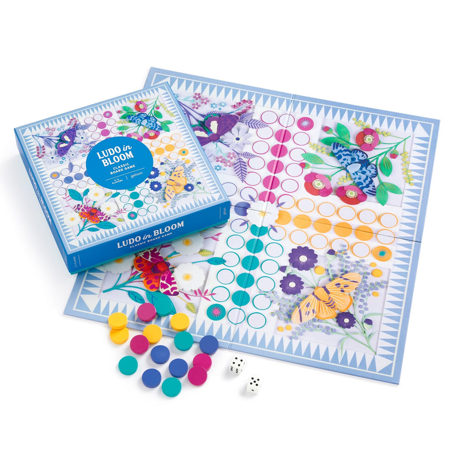 Ludo In Bloom Classic Board Game Set | Galison