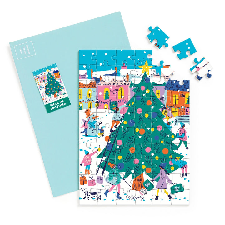 Merry & Bright Greeting Card Puzzle | Galison
