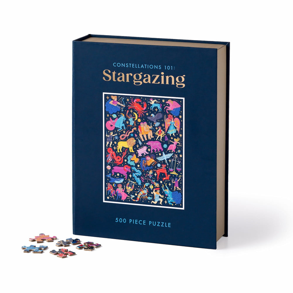 Constellations 101: Stargazing 500 Piece Book Puzzle – Galison