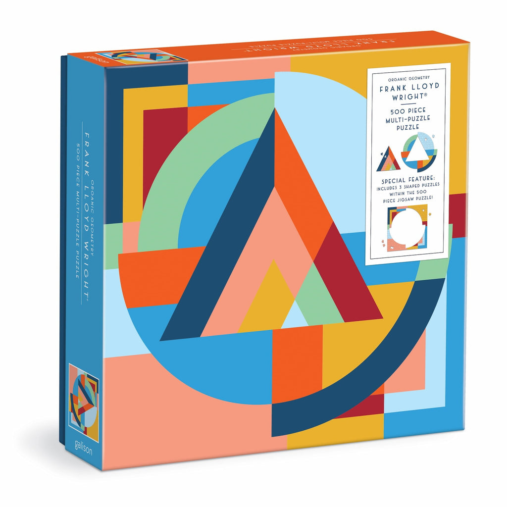 Frank Lloyd Wright Organic Geometry 500 Piece Multi-Puzzle Puzzle – Galison