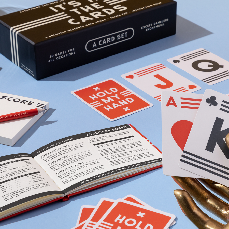 It's In The Cards Playing Card Game Set from Brass Monkey Goods | Galison