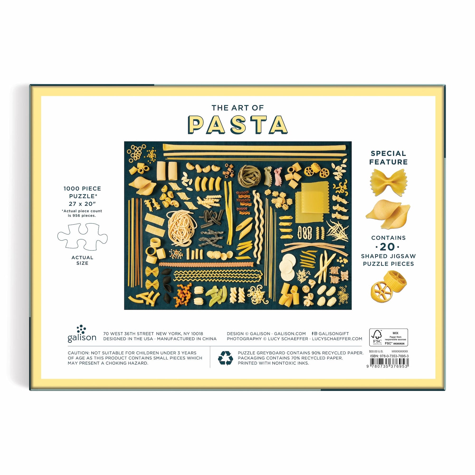 Art of Pasta 1000 Piece Shaped Puzzle | Galison
