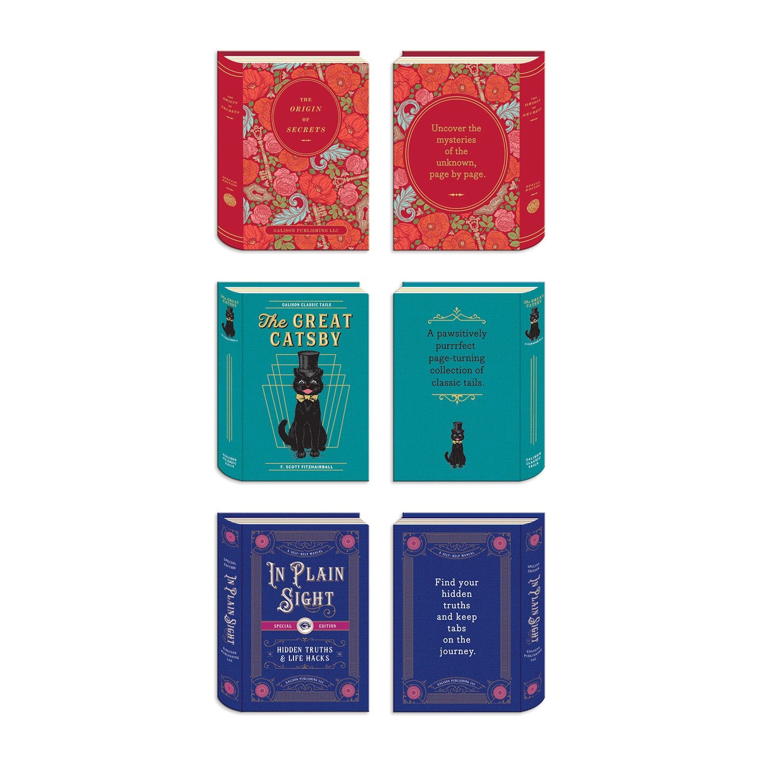 Vintage Books Shaped Magnetic Bookmarks | Galison